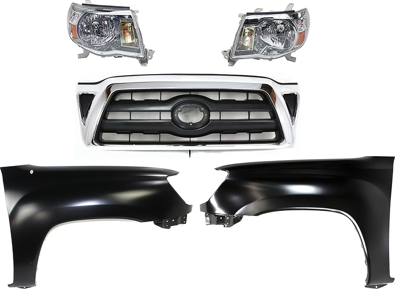Headlight Assembly Kit for Toyota Tacoma 2005-2008, Right (Passenger ...