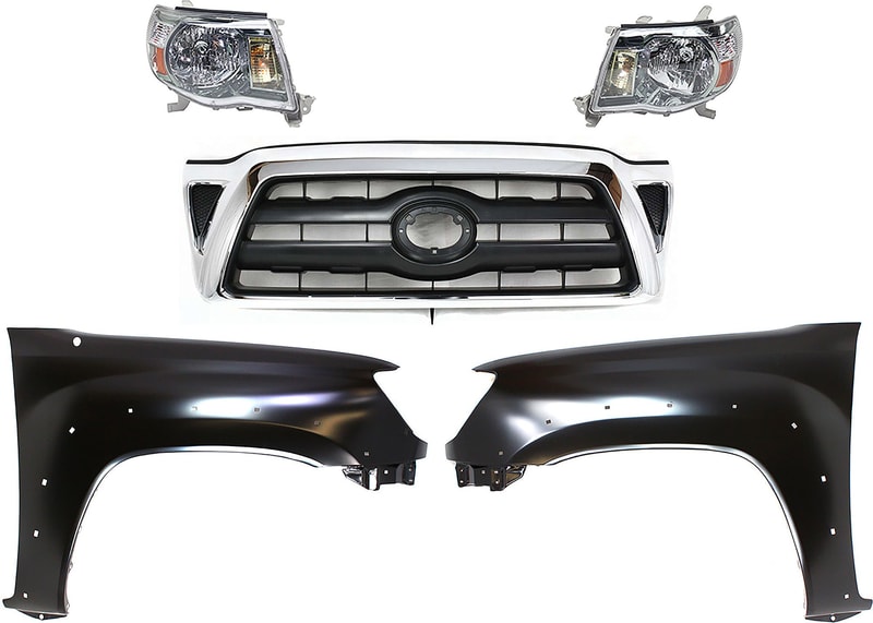 Headlight Assembly Kit for Toyota Tacoma 2005-2008, Right (Passenger ...