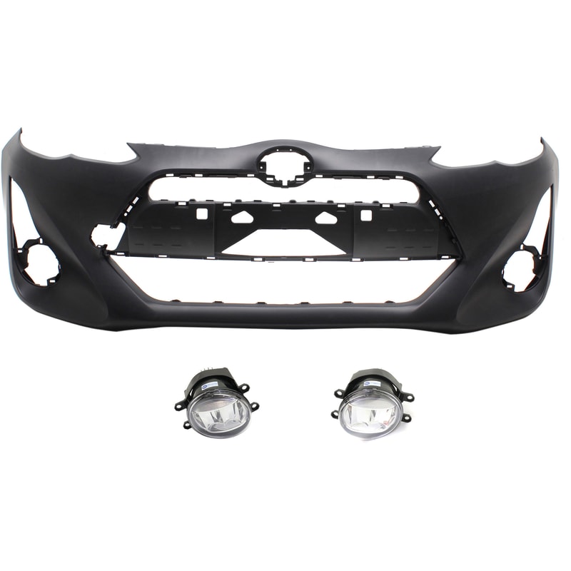 Front Bumper Cover for Toyota Prius C 2015-2016, 3-Piece Kit with Fog ...