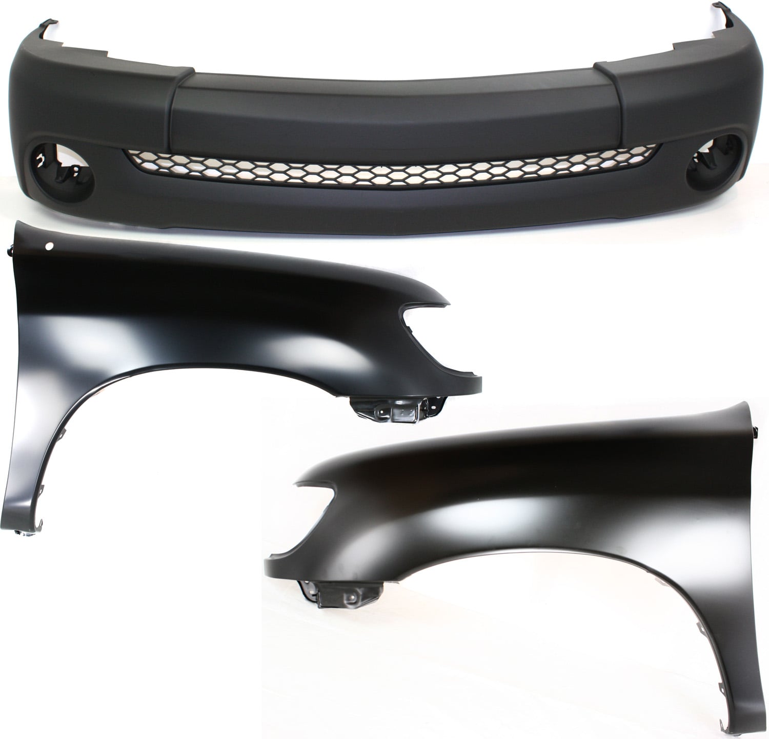 Front Bumper Cover Assembly for 2003 Toyota Tundra, 3-Piece Kit ...