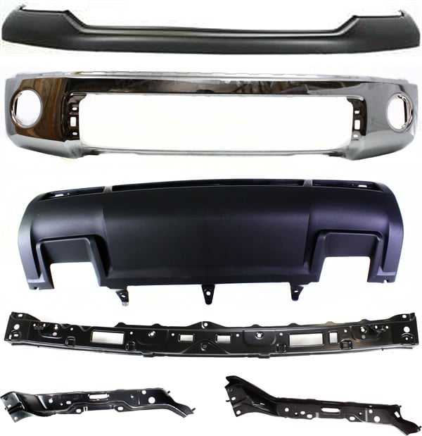 Front Bumper Cover Assembly Kit for 2010-2013 Toyota Tundra, 6-Piece ...