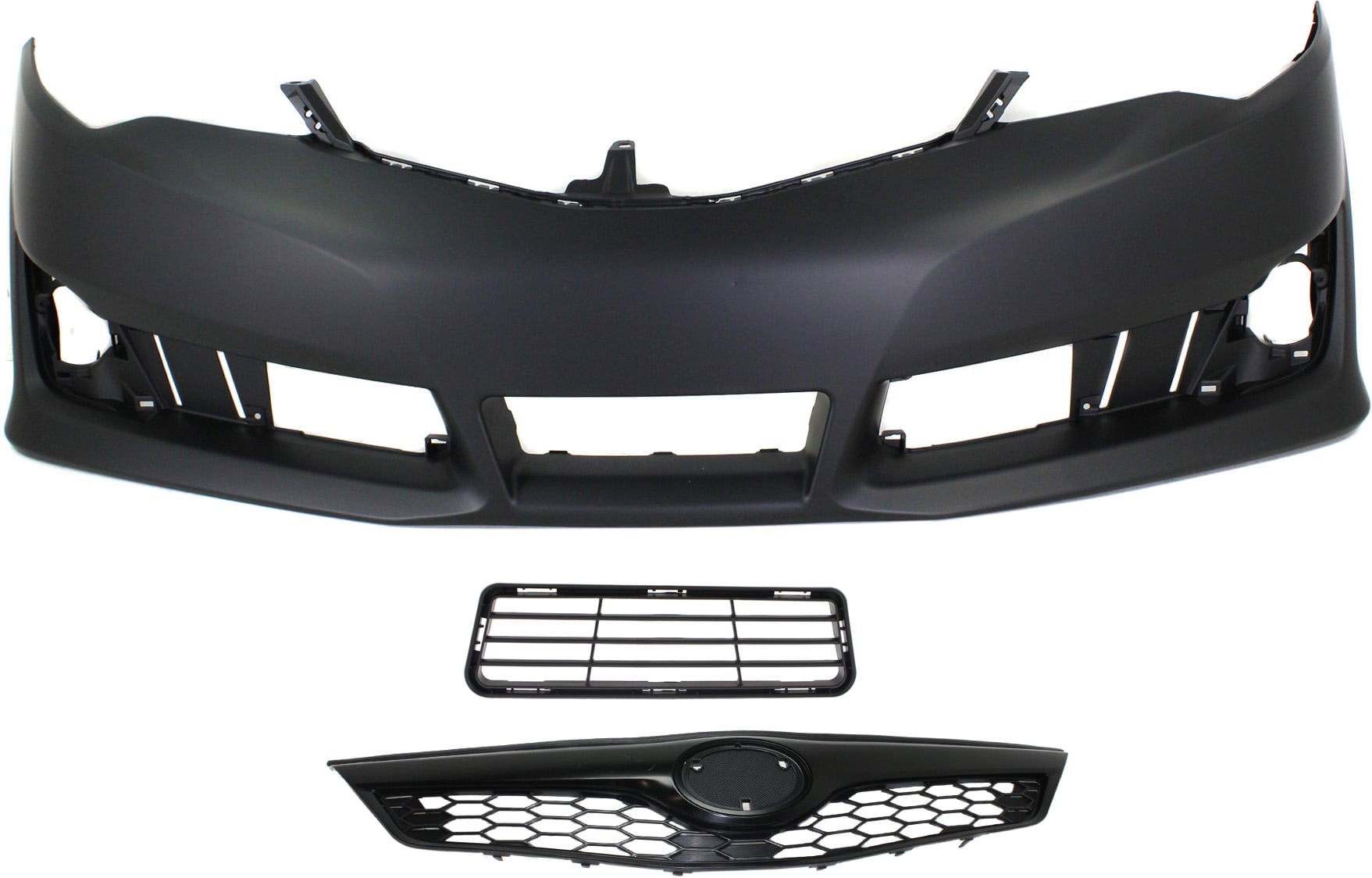Front Bumper Cover for Toyota Camry 2012-2014, 3-Piece Kit with Bumper ...