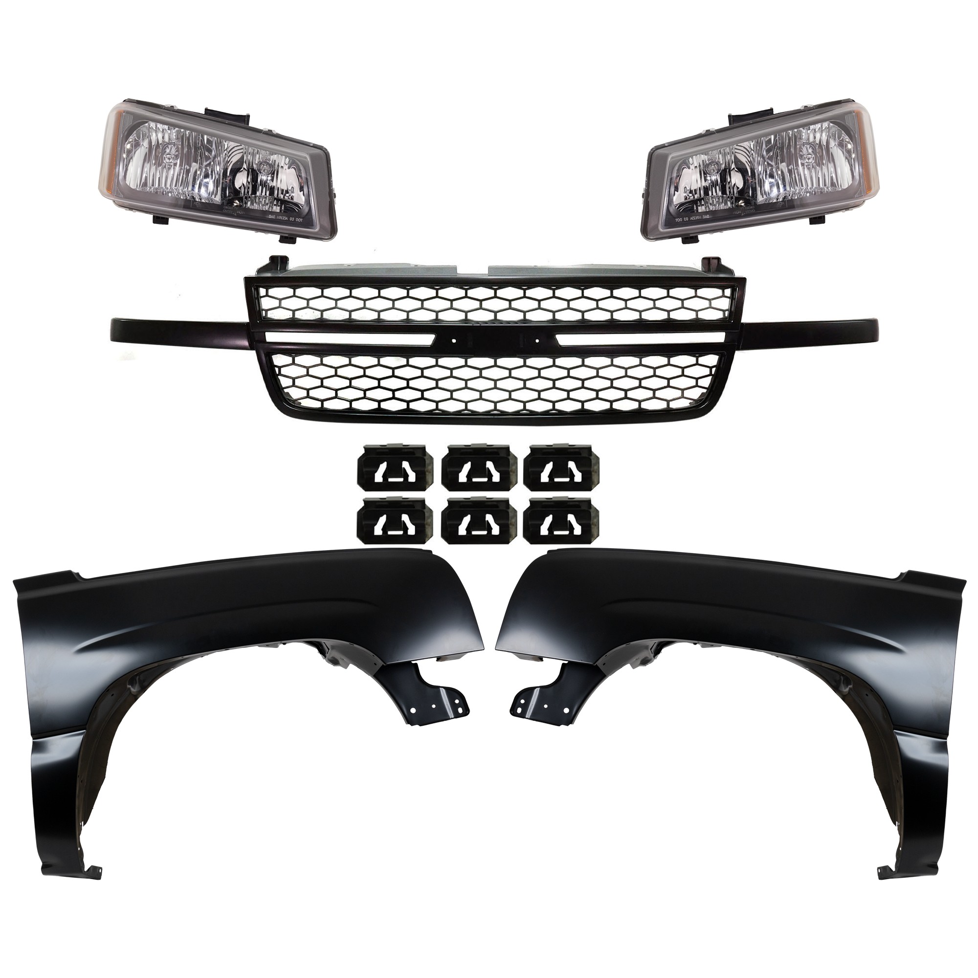 Front Fender Kit for 2003-2007 Chevrolet C/K Full Size Pickup, Right ...