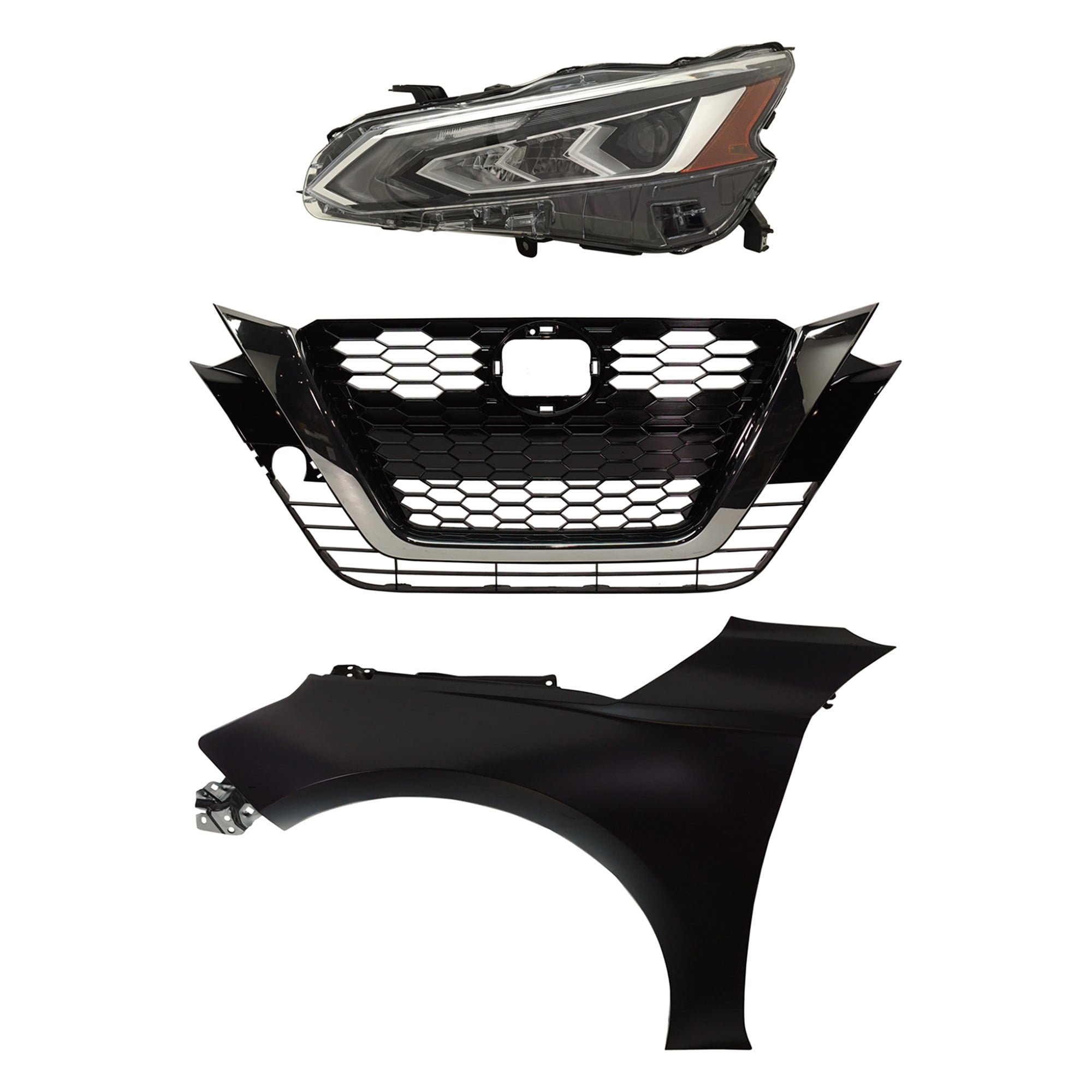 Headlight Assembly Kit for Nissan Altima 2019-2022 Left (Driver) LED, 3 ...