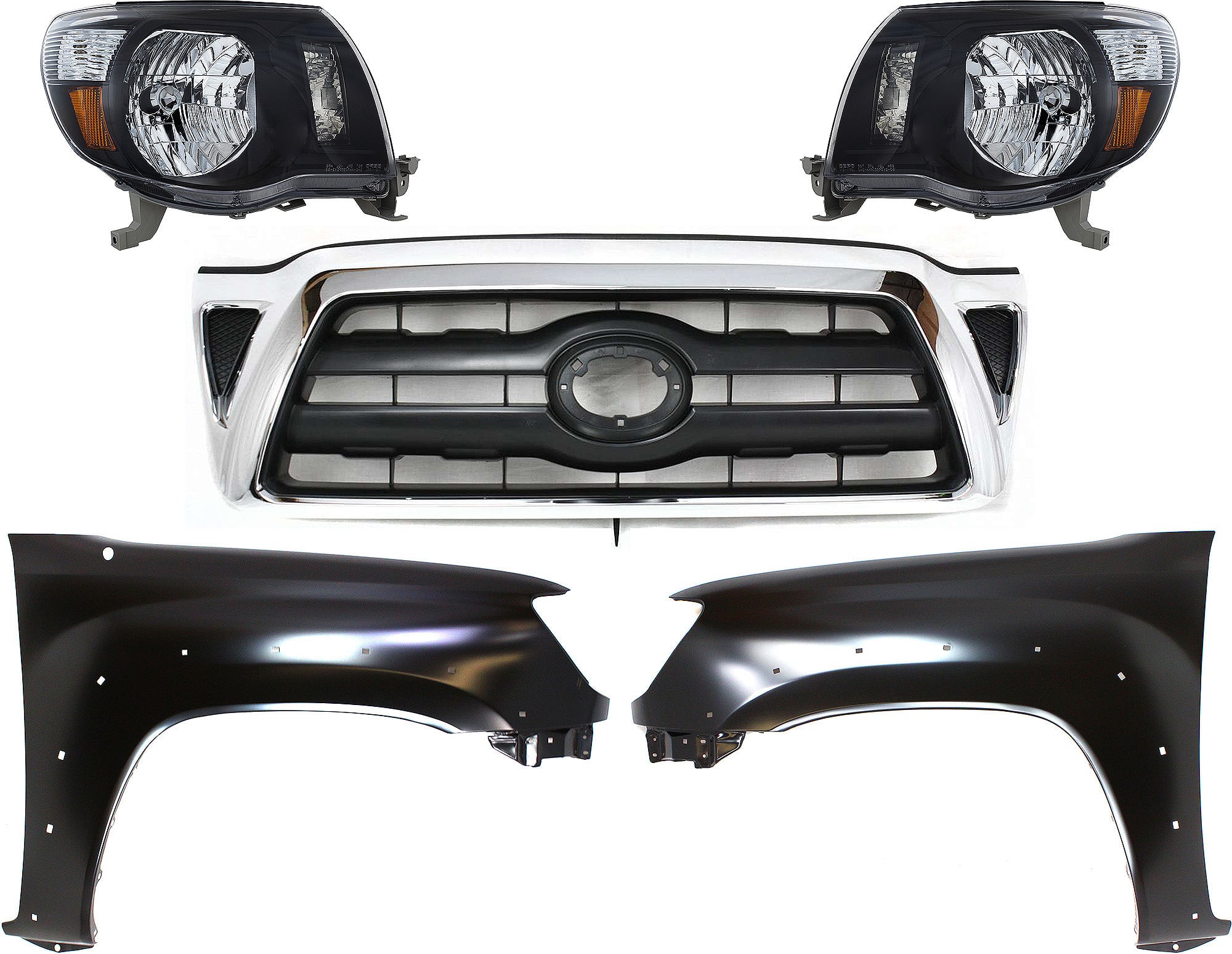 Headlight Kit for Toyota Tacoma 2005-2008, Right (Passenger) and Left ...