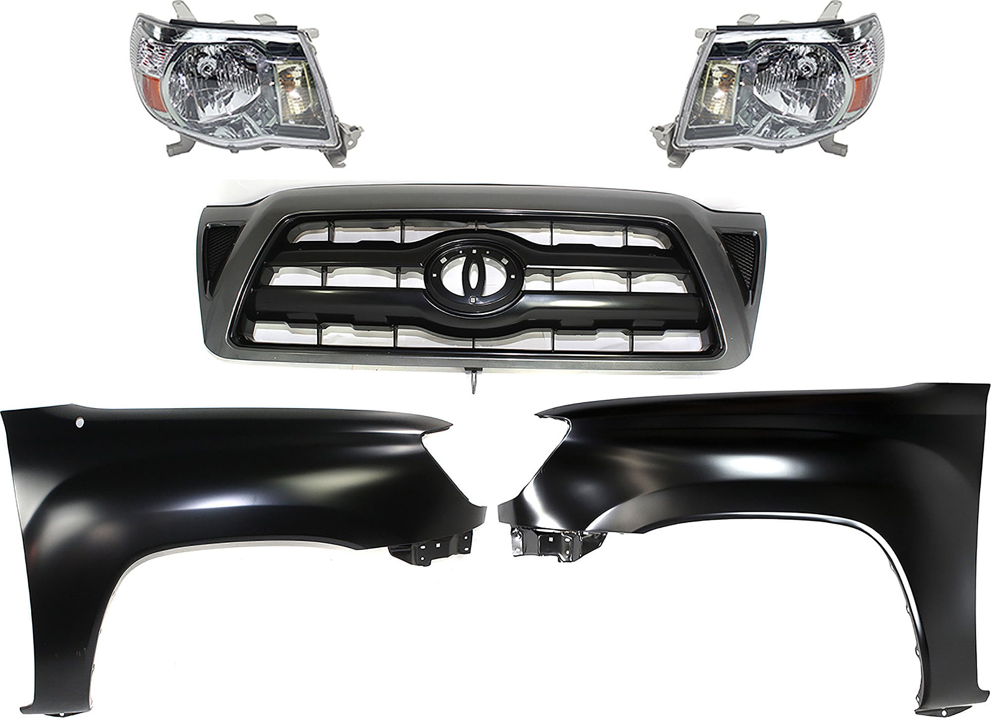 Headlight Assembly Kit for 2005-2011 Toyota Tacoma, Includes Right ...
