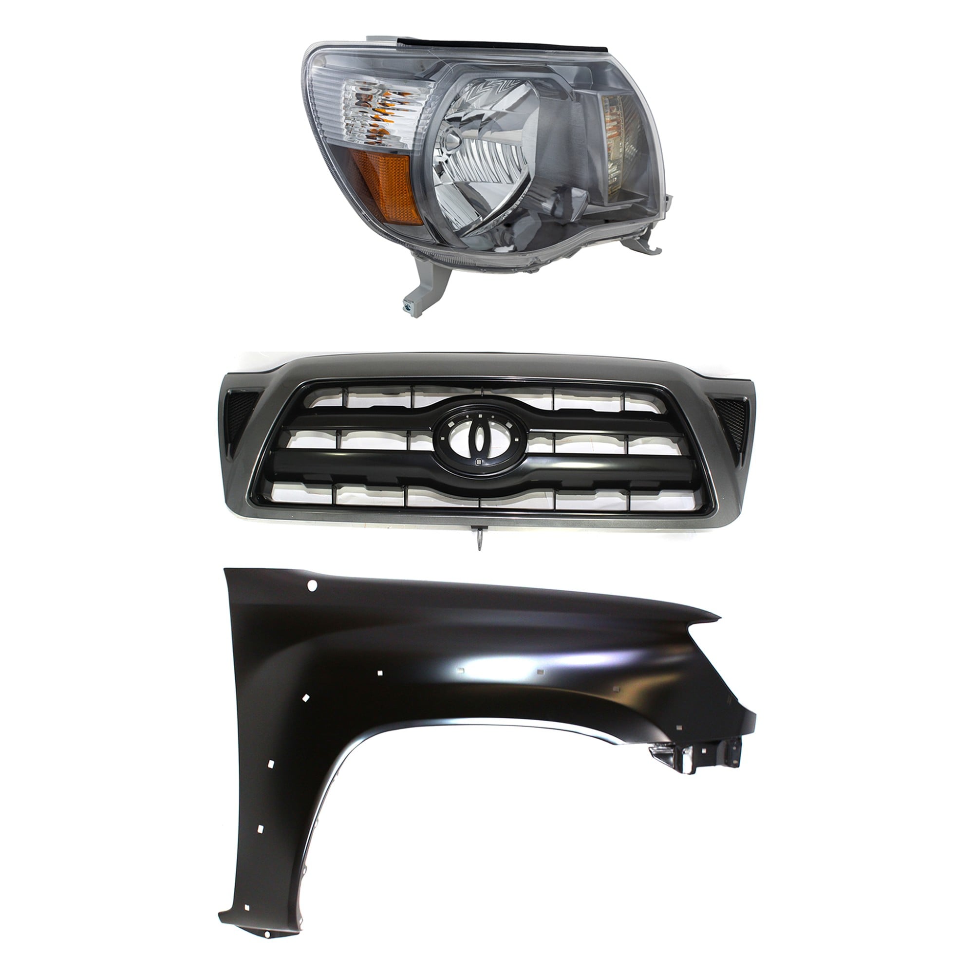 Headlight Assembly Kit for Toyota Tacoma 2005-2011, Right (Passenger ...