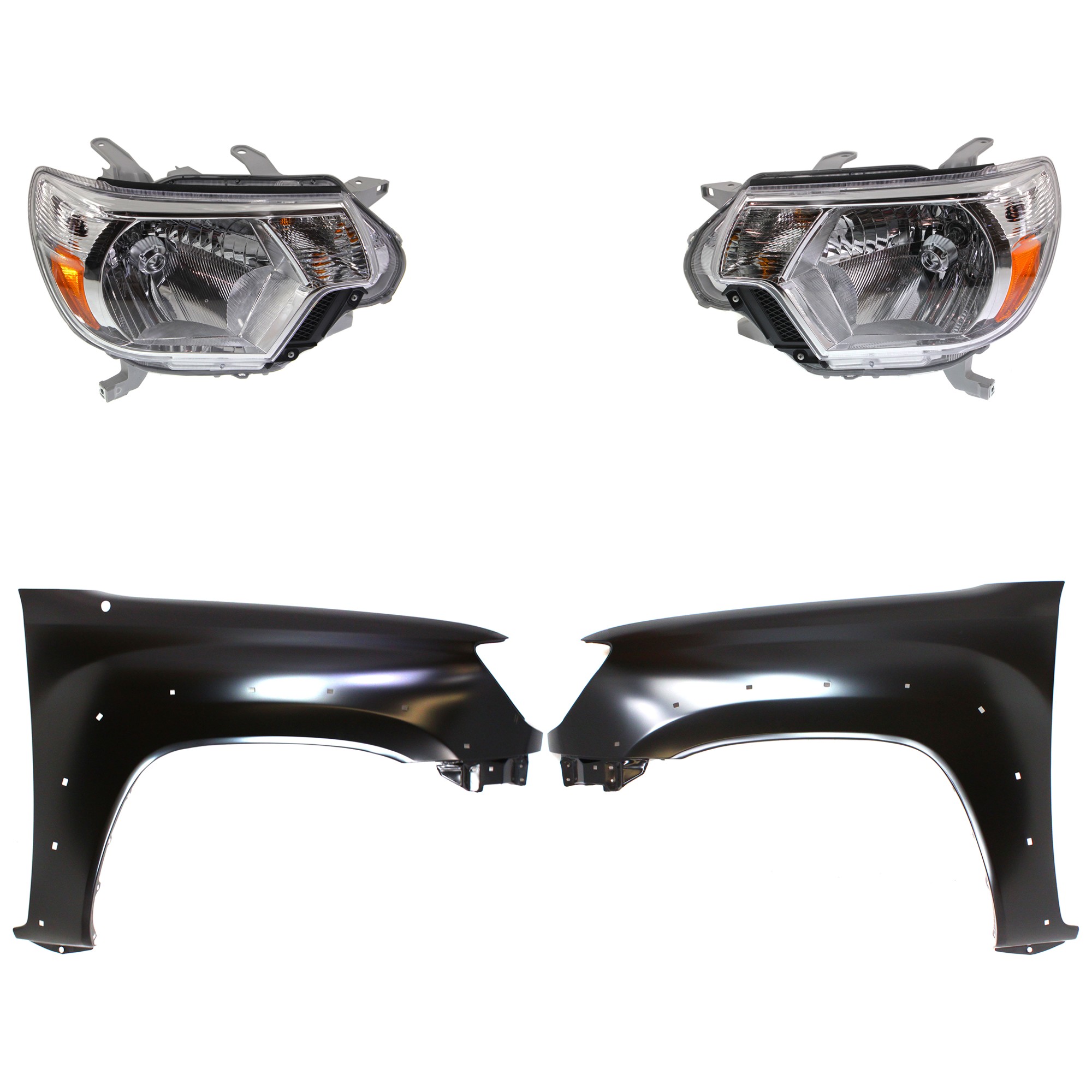 Headlight Assembly Kit for Toyota Tacoma 2012-2015, Right (Passenger ...