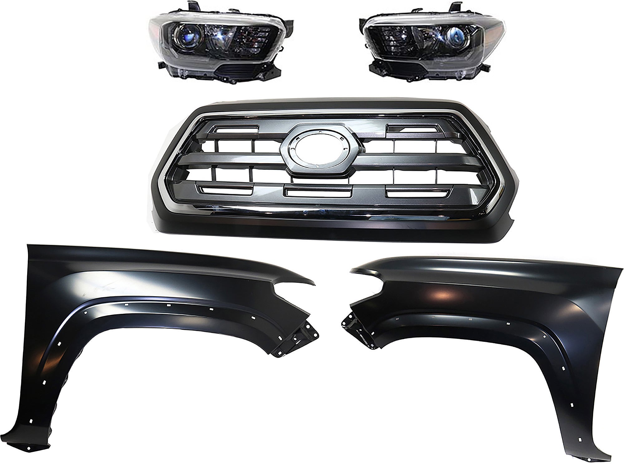 Headlight Assembly Kit for Toyota Tacoma 2017, Right (Passenger) and ...