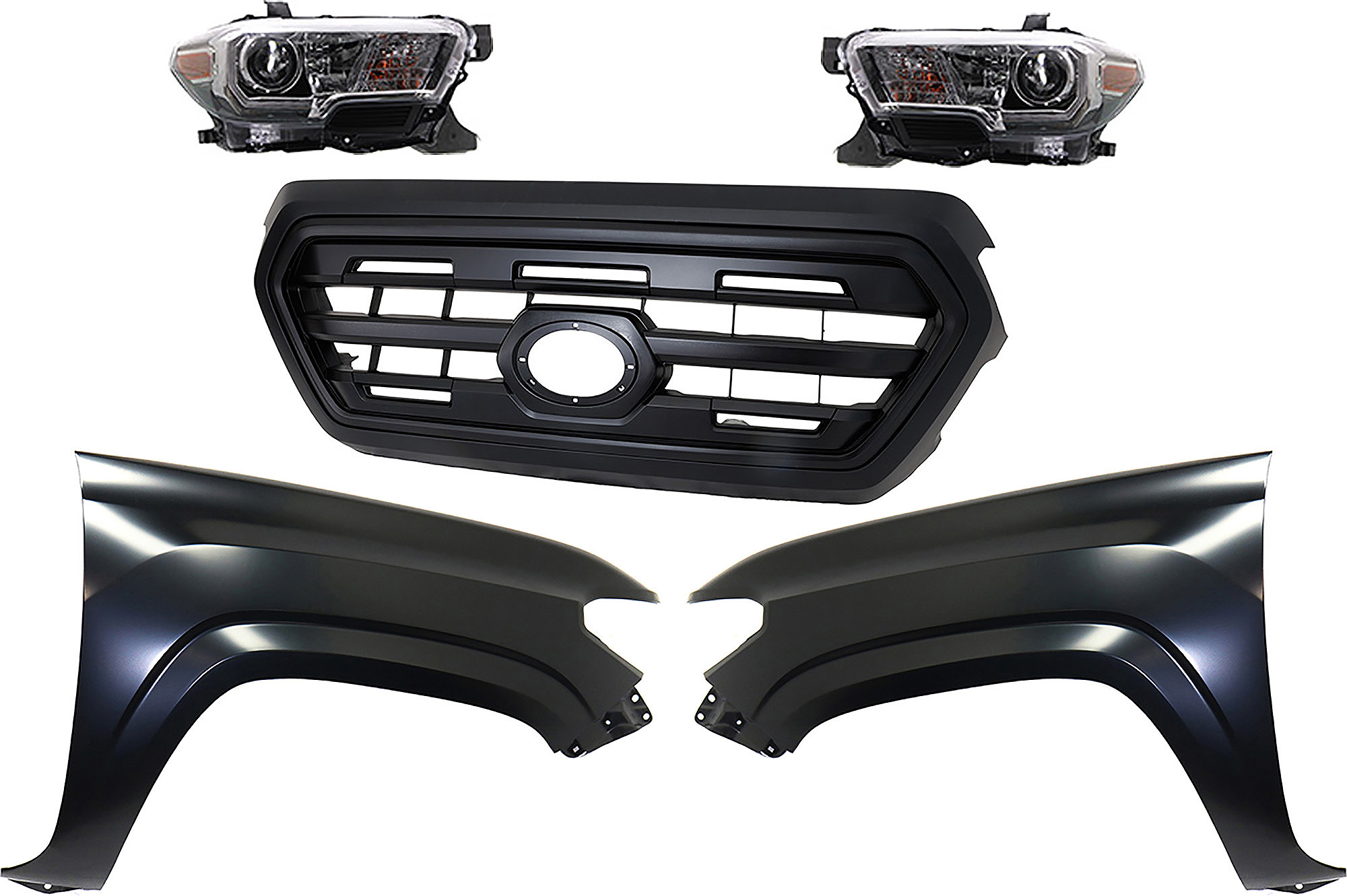 Headlight Assembly Kit for Toyota Tacoma 2016-2017, Right (Passenger ...
