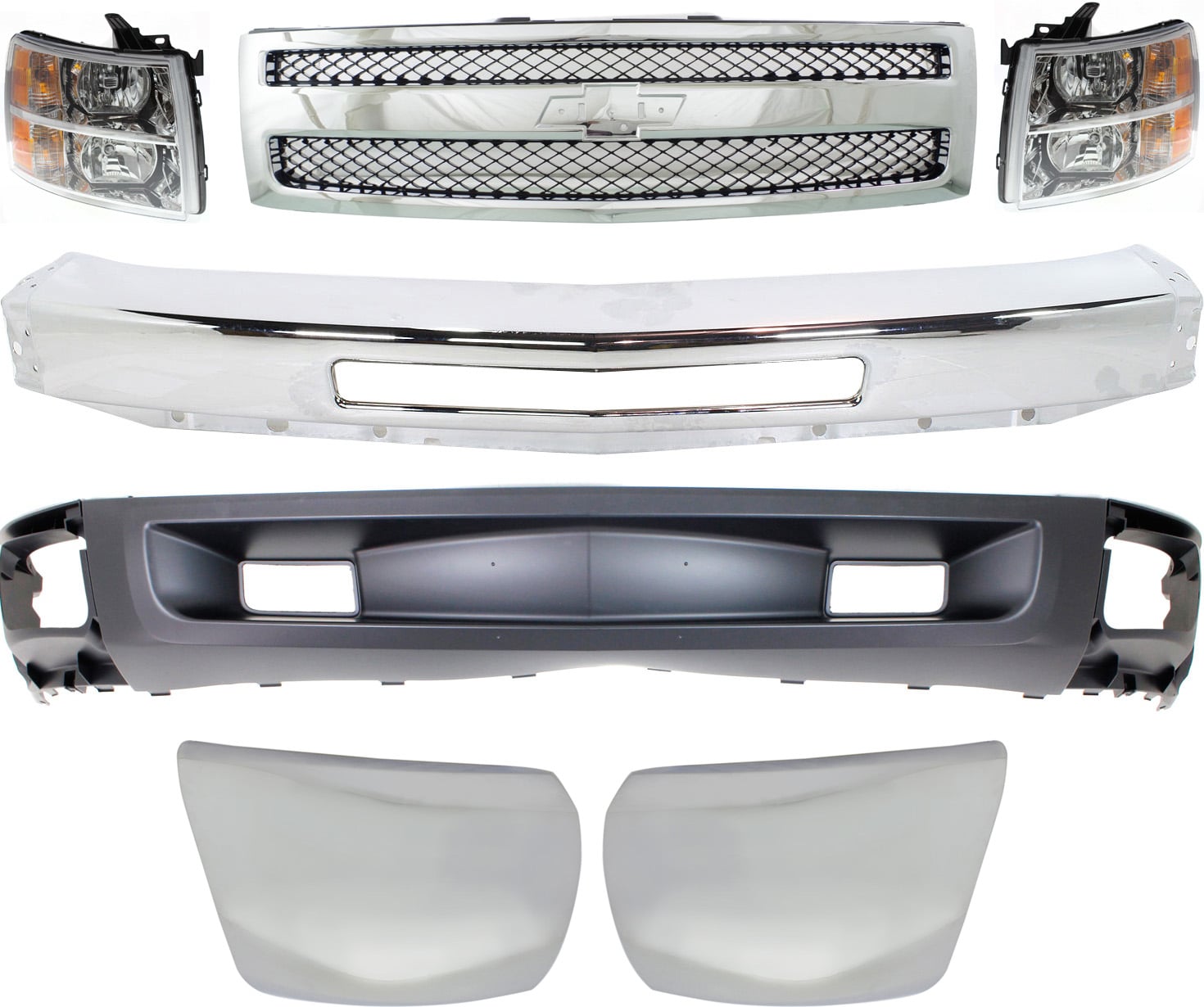 Front Lower Valance for CHEVROLET SILVERADO 1500 2012-2013, Primed ...