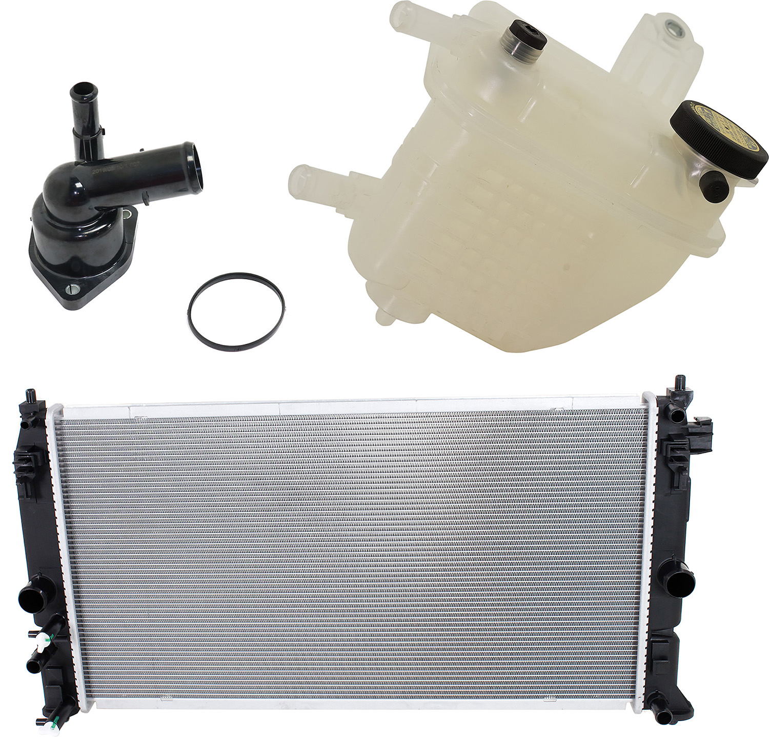 Radiator Kit with Thermostat and Coolant Reservoir for Toyota Prius ...