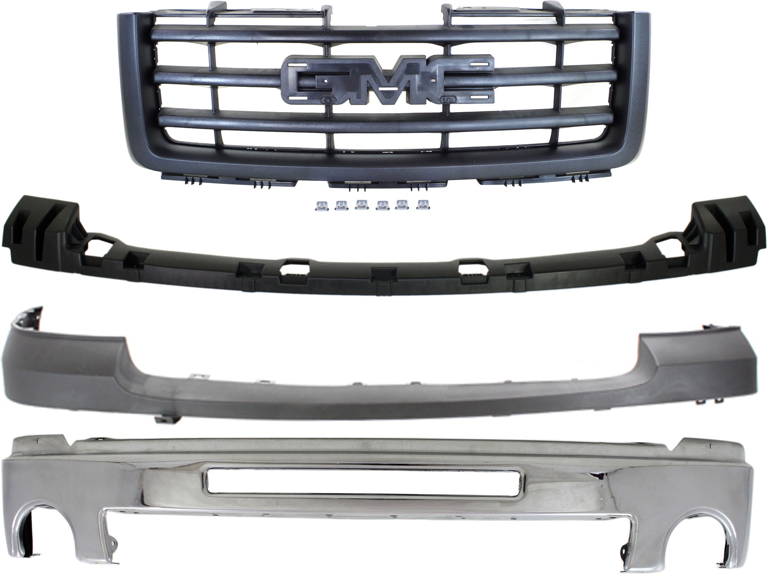 Front Bumper Kit for GMC Sierra 1500 (2007-2013), New Body Style, 4 ...