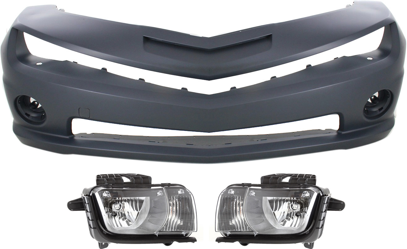 Front Bumper Cover for Chevrolet Camaro 2010-2013, 3-Piece Kit with ...