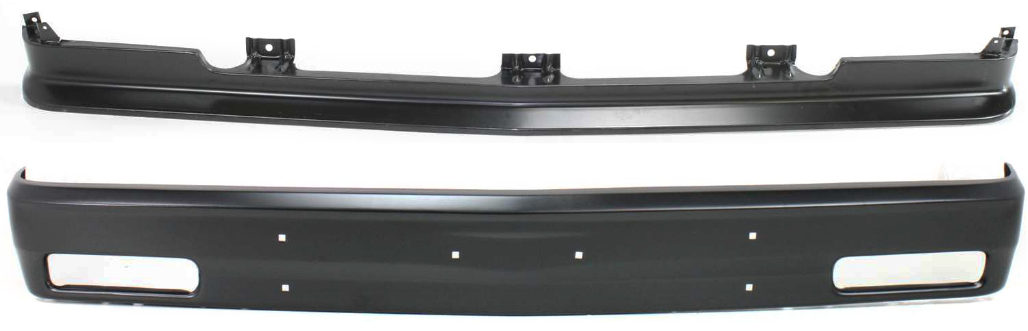 Front Bumper for Chevrolet S10 Pickup 1982-1990, Painted Black, 2-Piece ...