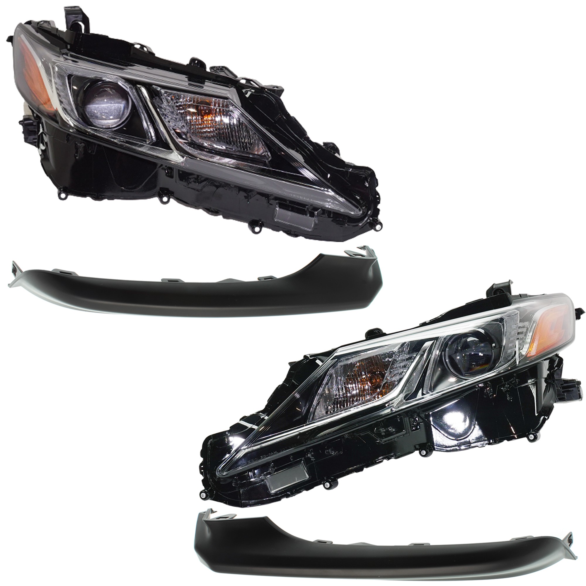 Headlight Assembly for Toyota Camry 2019-2020, Right (Passenger) and ...