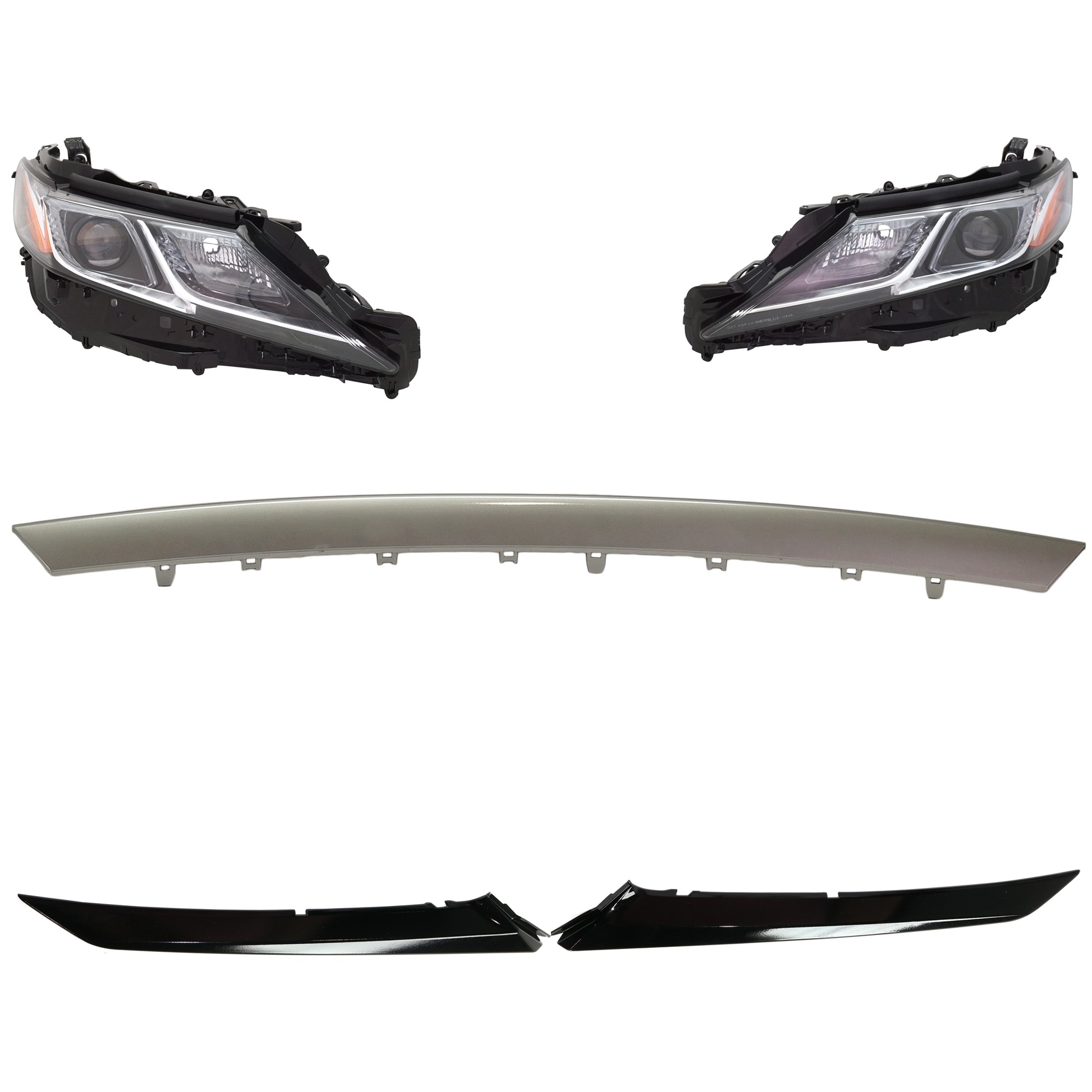 Headlight Assembly for Toyota Camry 2018-2019, Right (Passenger) and ...