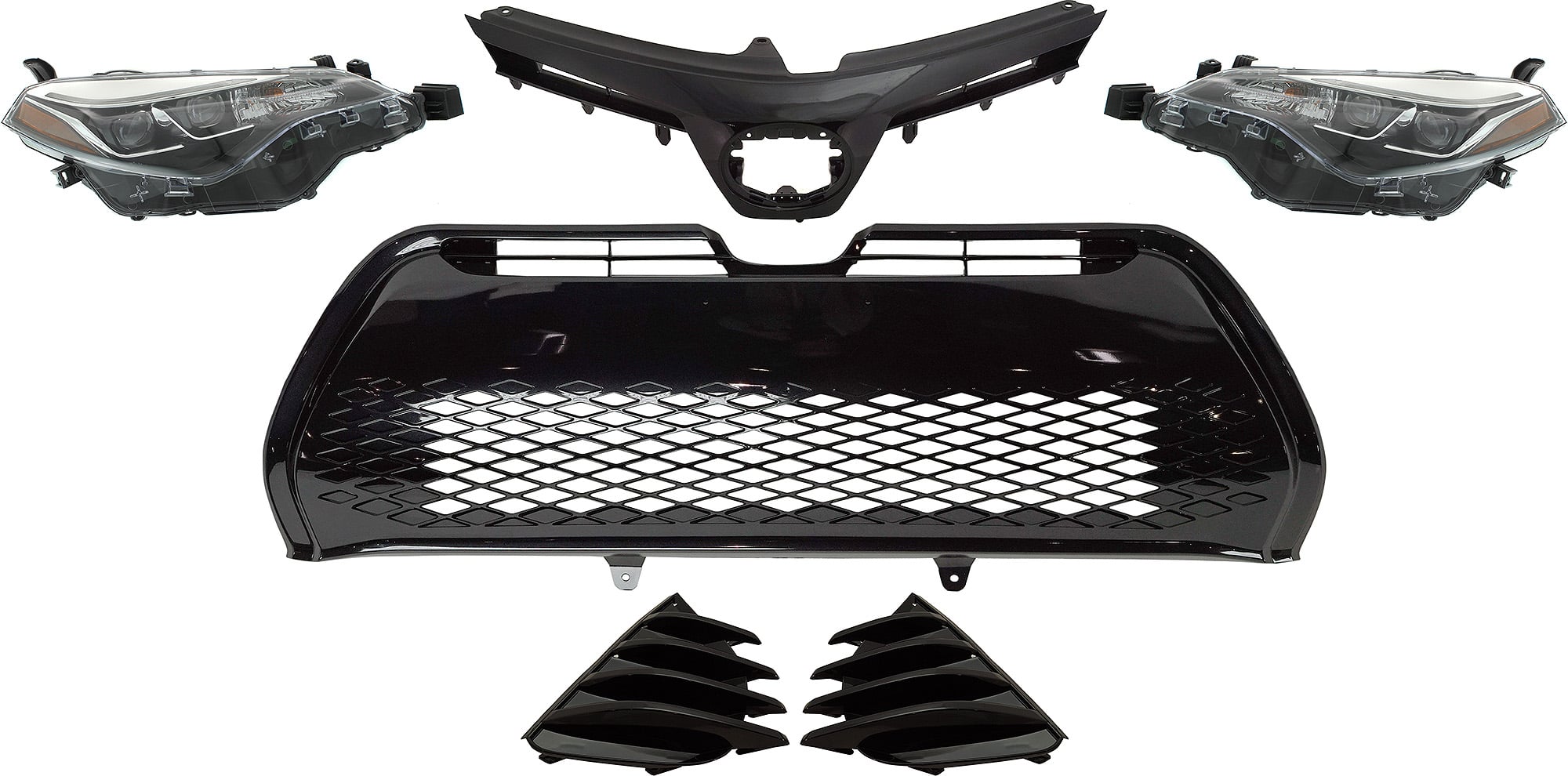 Headlight Assembly Kit for 2017-2019 Toyota Corolla - Right (Passenger ...