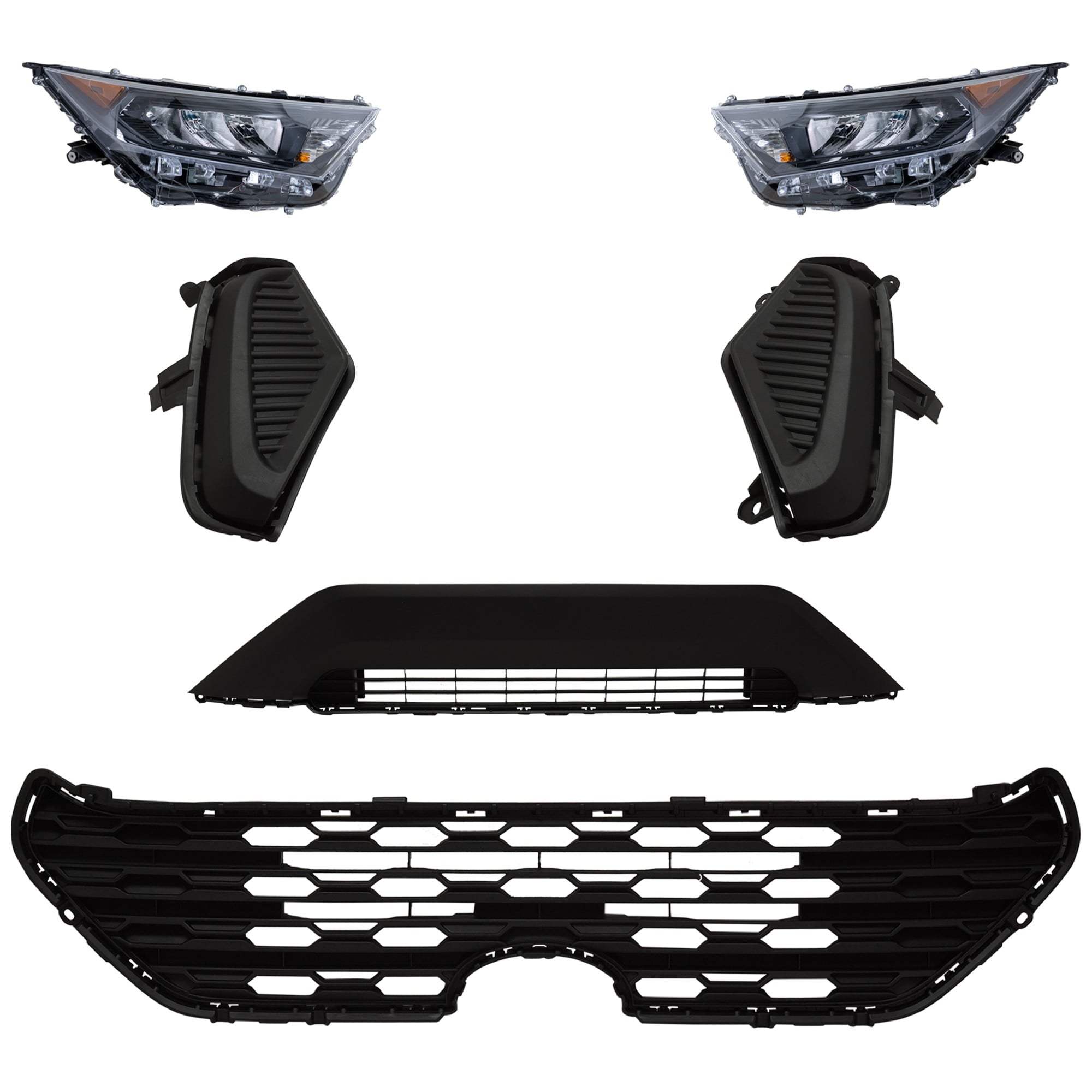 Headlight Assembly for Toyota RAV4 2019-2021, Right (Passenger) and ...