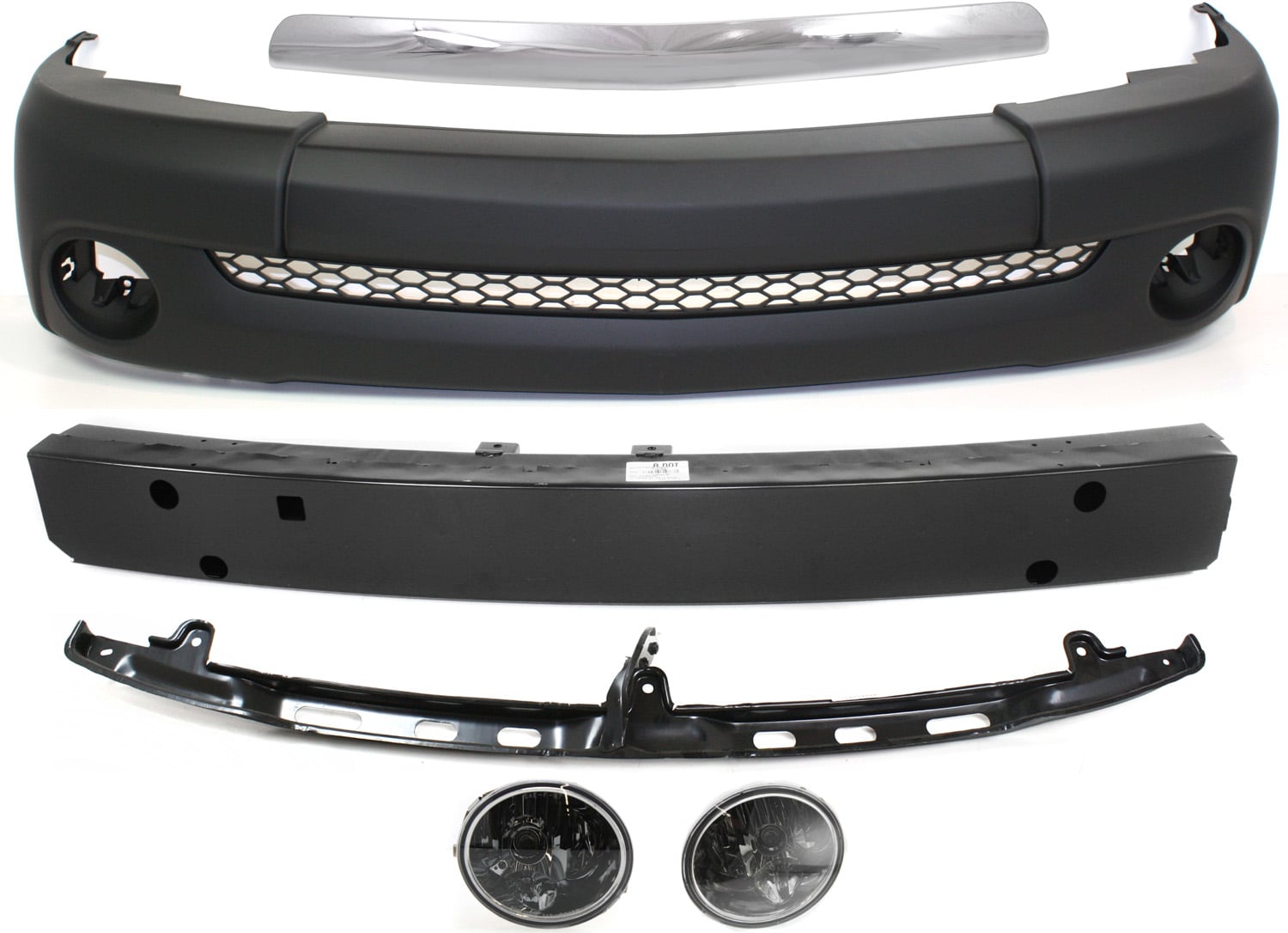 Front Bumper Cover Kit for Toyota Tundra 2003-2006, 6-Piece with Bumper ...