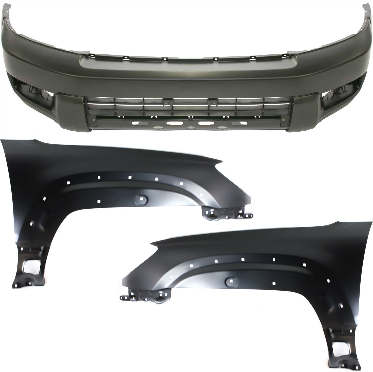 Front Bumper Cover with Fenders for Toyota 4Runner 2003-2005, 3-Piece ...