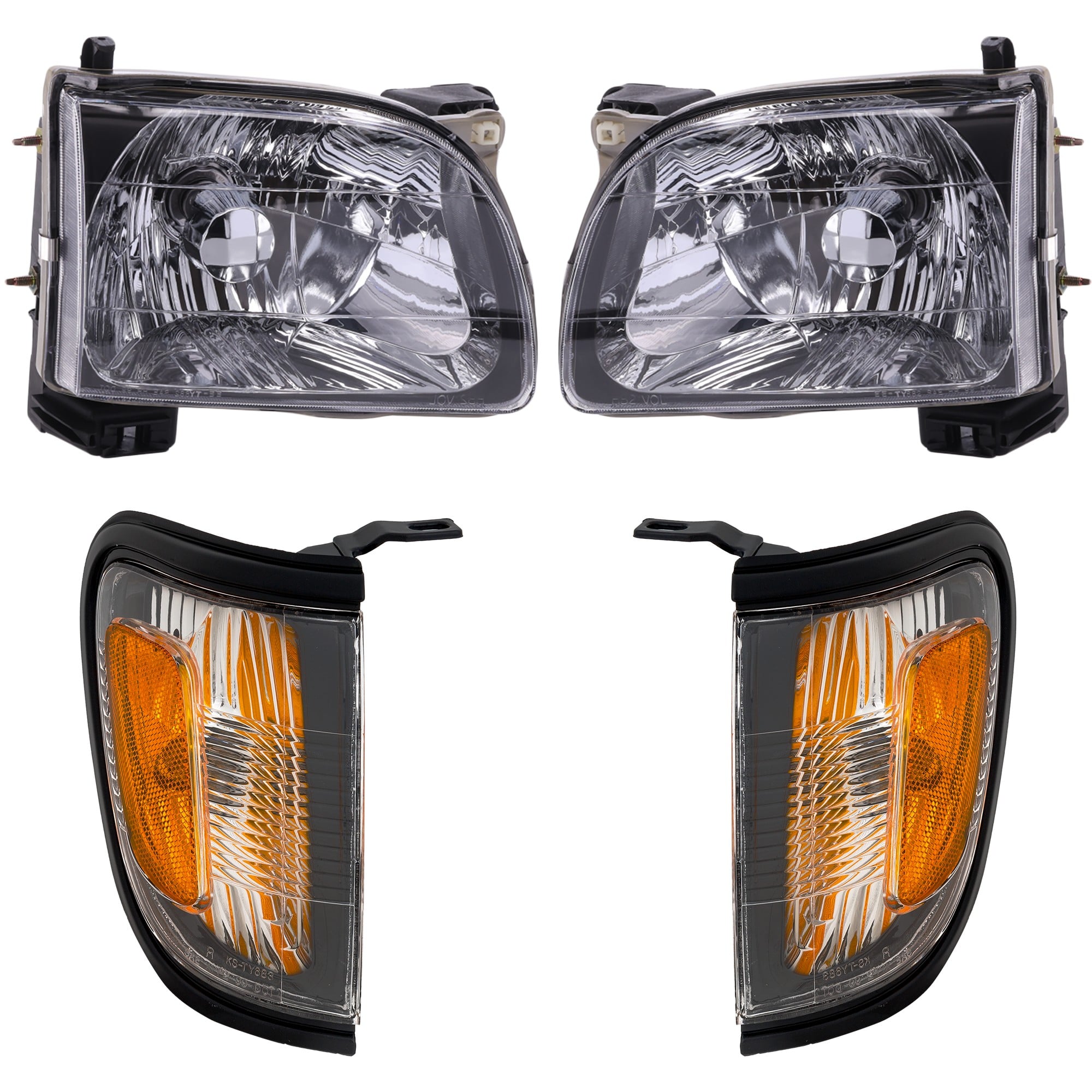 Headlight Assembly for Toyota Tacoma 2001-2004, Right (Passenger) and ...