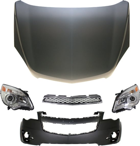 Hood Panel Replacement Kit for 2010-2015 Chevrolet Equinox, 5-Piece Set ...