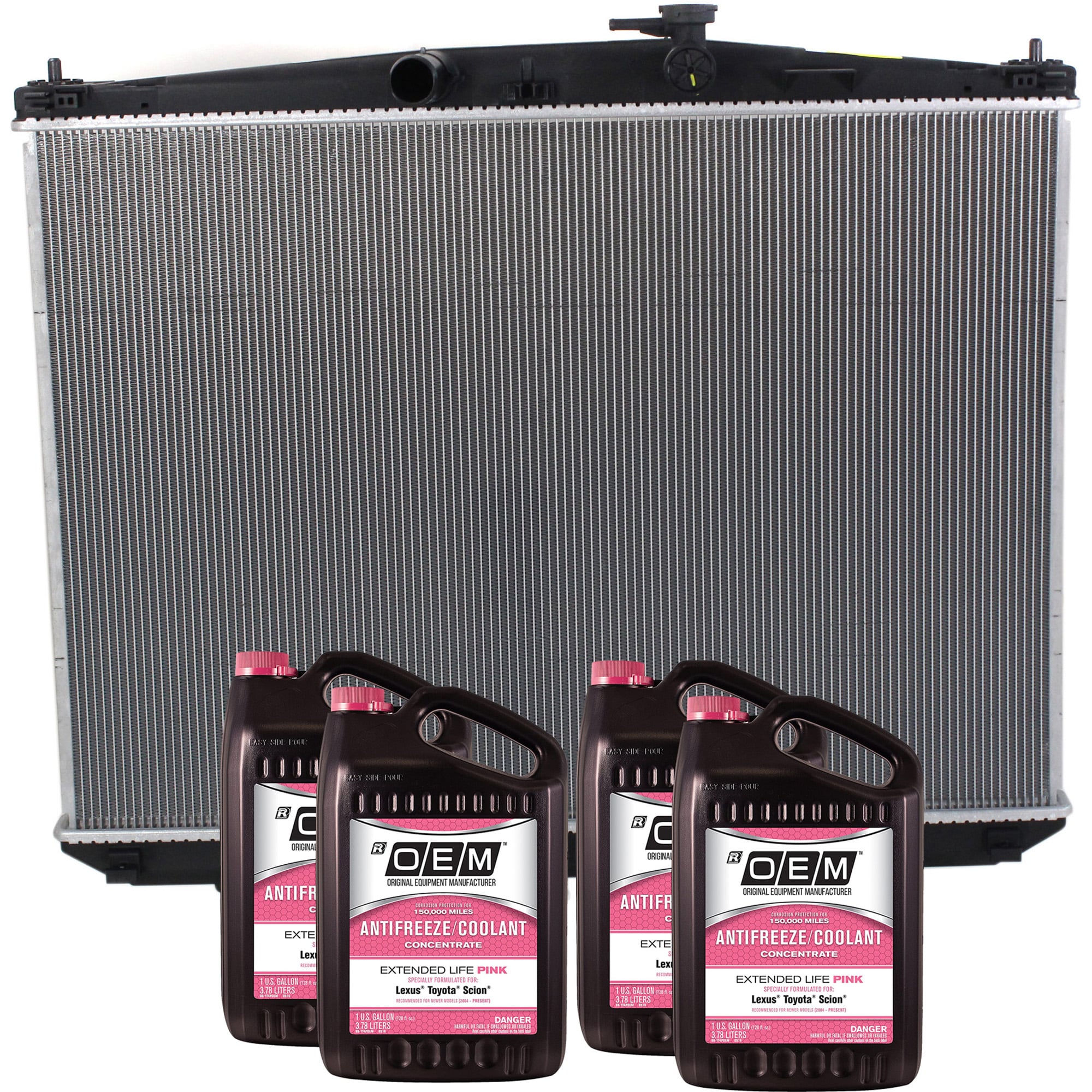 Radiator for Toyota Highlander 2014-2016, 5-Piece Kit, Includes Coolant ...