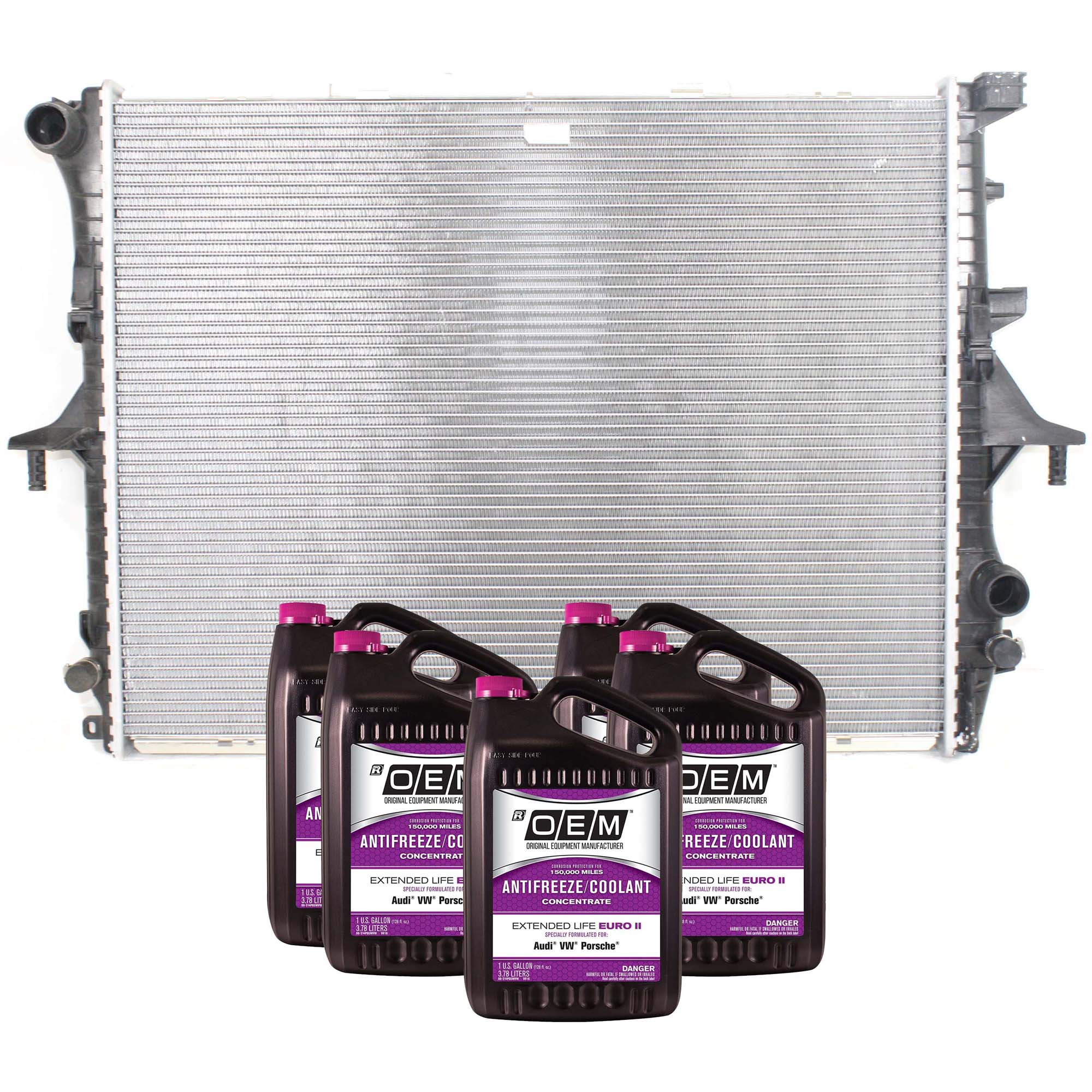 Radiator for Porsche Cayenne, 2003-2010 Models, 6-Piece Kit with ...