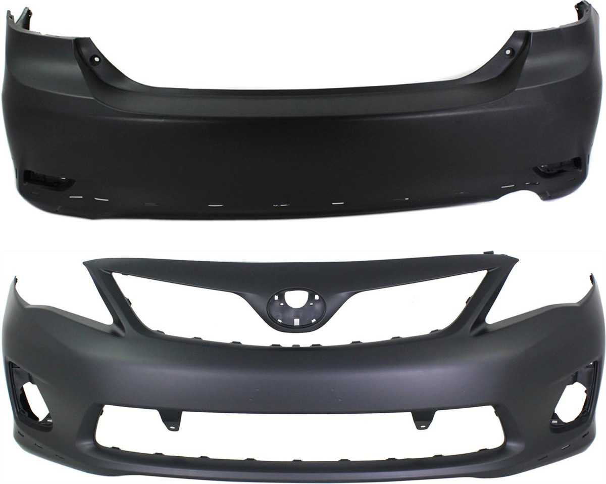 Front and Rear Bumper Cover Set for 2011-2013 Toyota Corolla ...