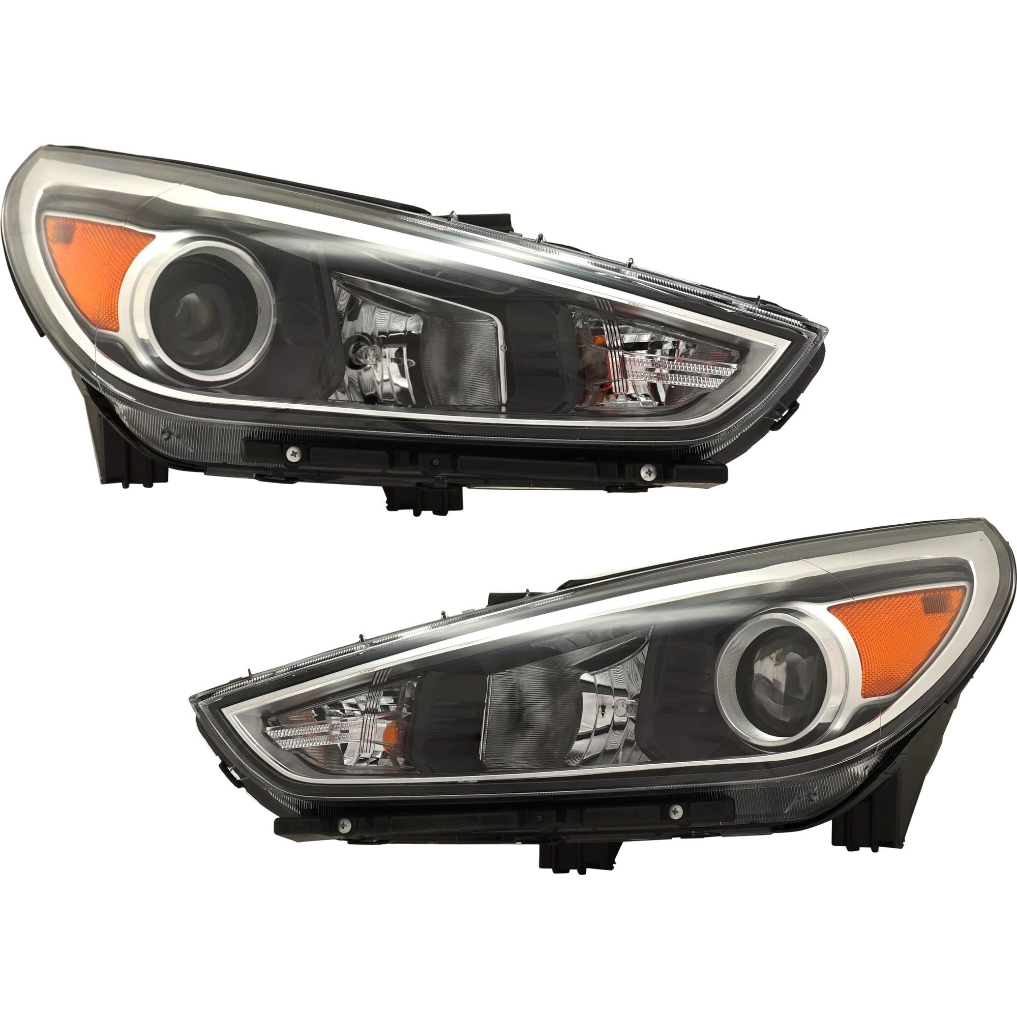 Headlight Assembly Pair/Set for Hyundai Elantra GT 2018-2020, Includes ...