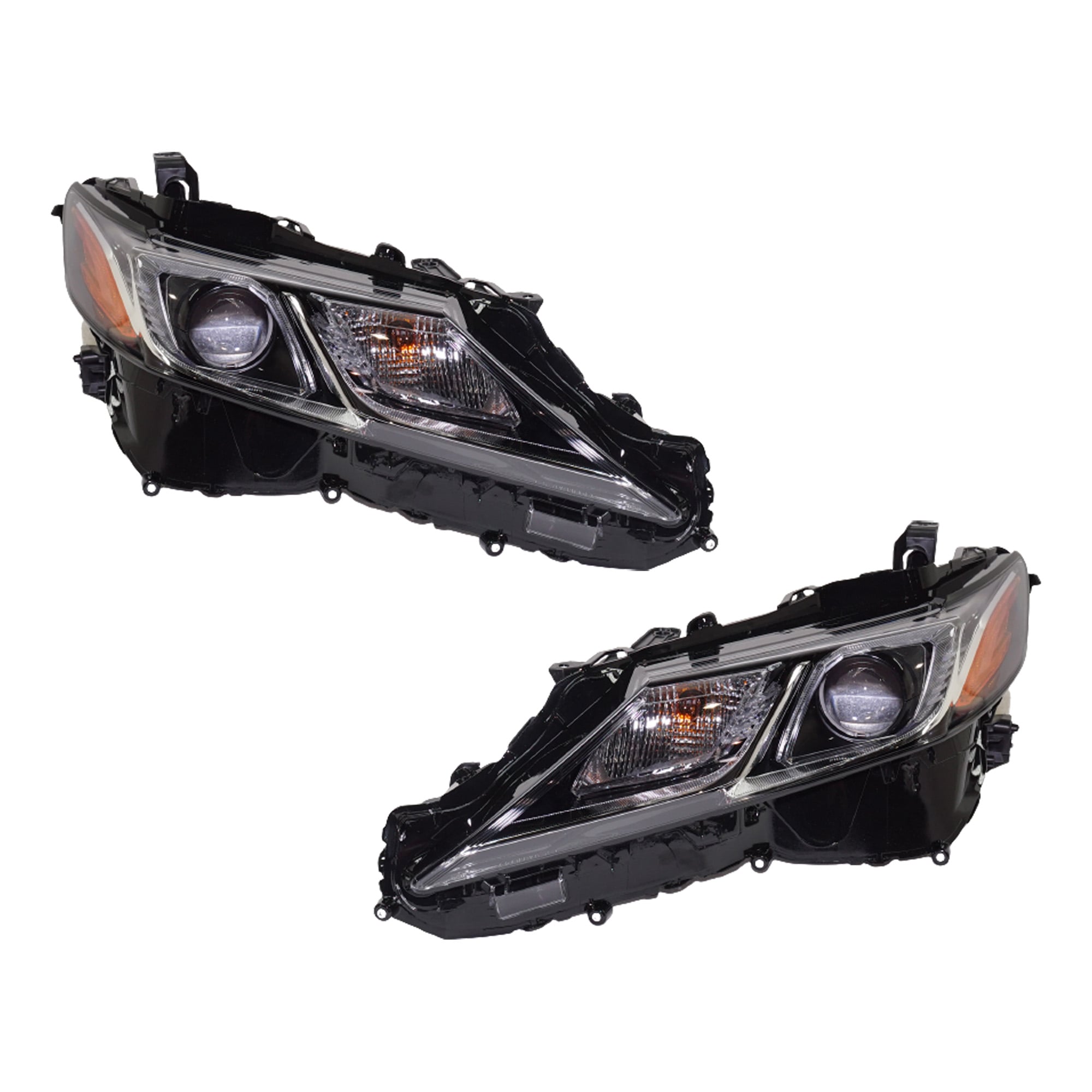 Pair/Set - Headlight Assembly for Toyota Camry 2019-2022, Halogen ...